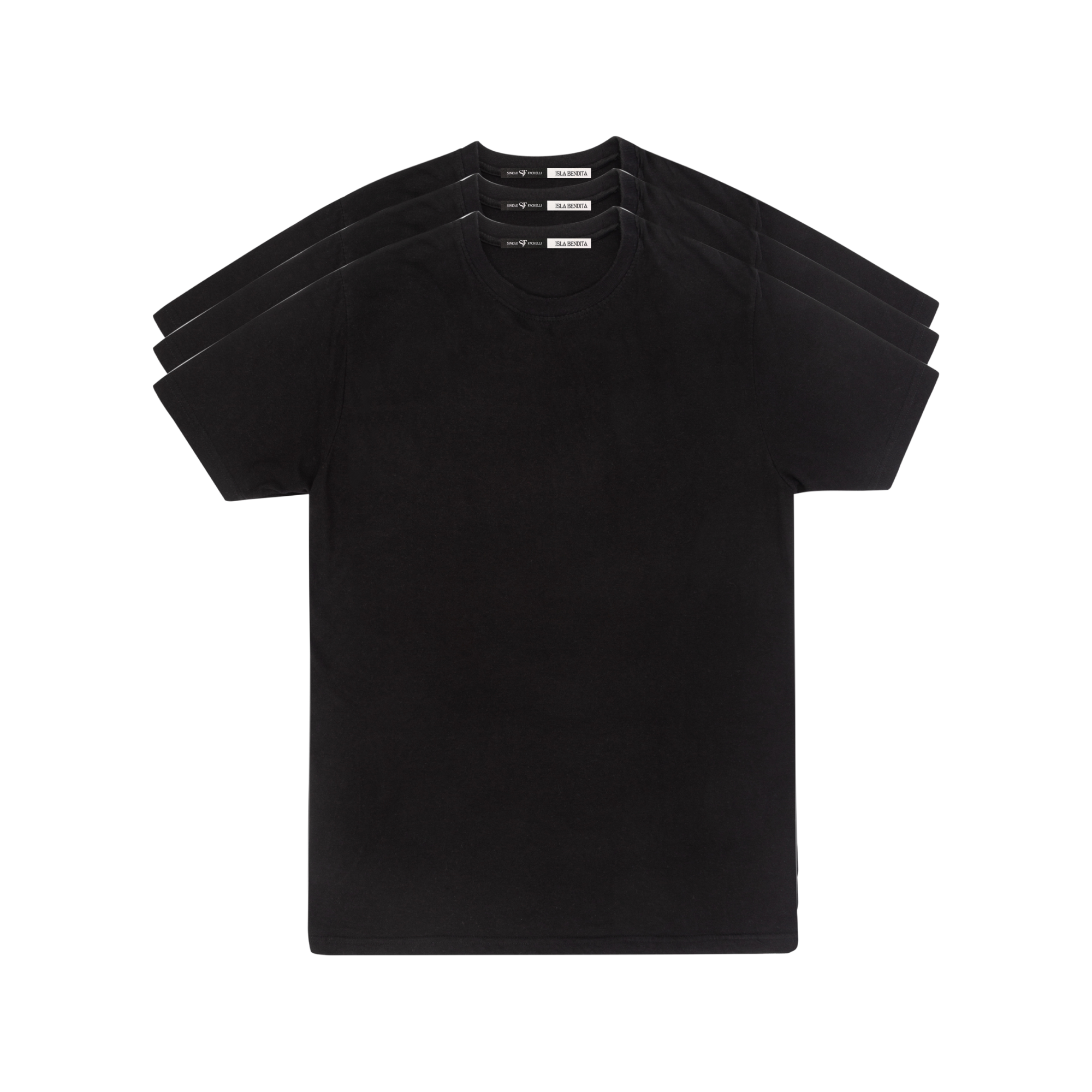 3 BASICS T-SHIRTS BLACK